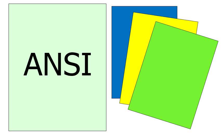  ANSI Series Paper Sizes ANSI A ANSI B ANSI C ANSI D ANSI E 